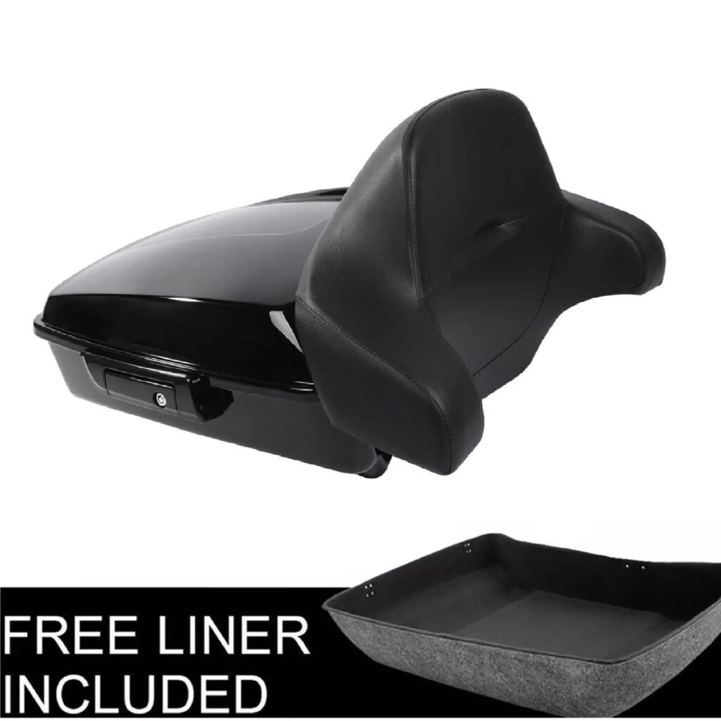 10.7″ Deep Chopped Trunk +King Pad + Trunk Mat Fit For Harley Touring ...